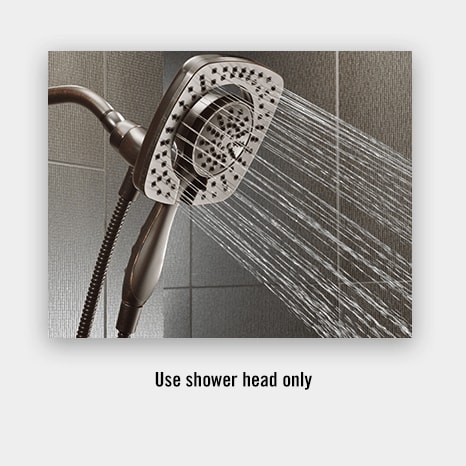 Combination Shower Head and Hand Shower In2ition® Two-in-One Shower ...