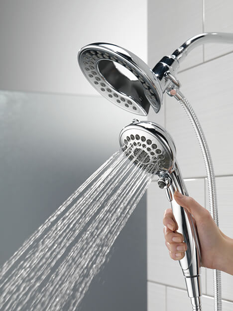 Combination Shower Head and Hand Shower In2ition® Two-in-One Shower ...