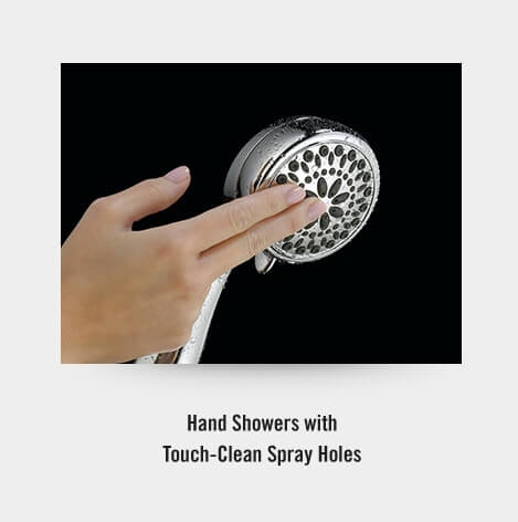 Easy Clean Shower & Faucet Face with Touch-Clean® Spray Holes | Delta ...